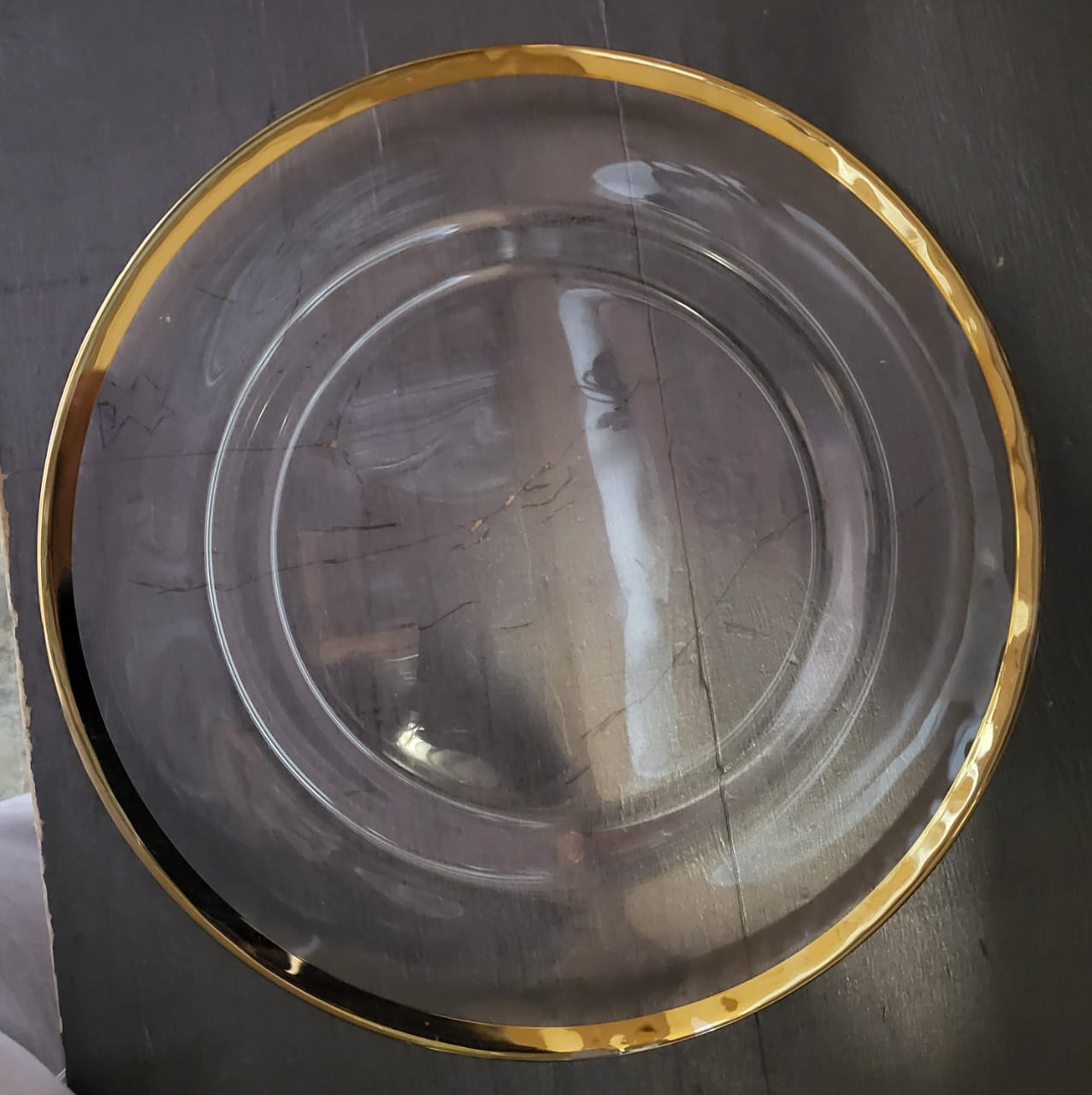Glass Gold Rim Underplate - Vision Into Reality